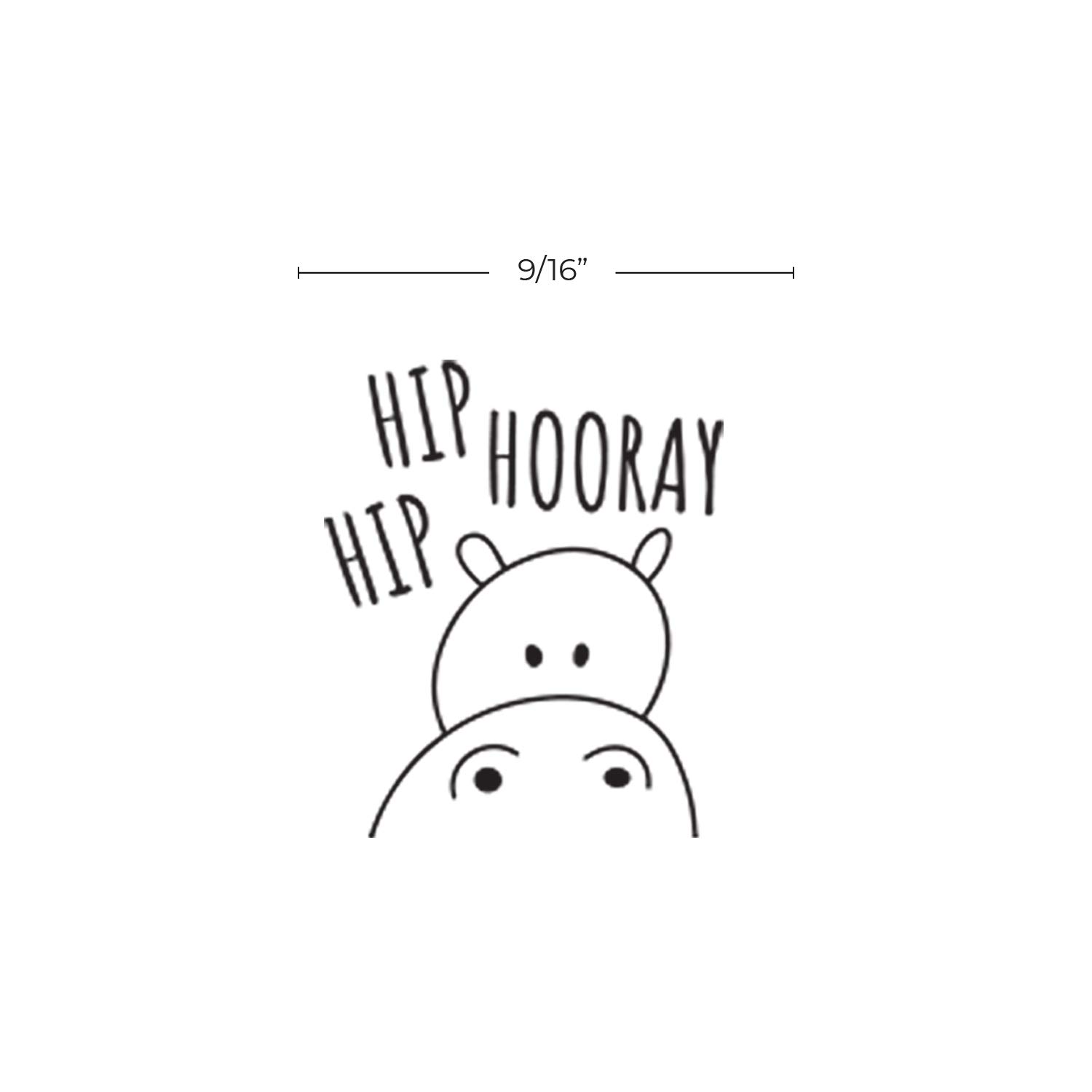 Snapklik.com : Hip Hip Hooray Hippo Stamp / 2000 Plus Self Inking ...