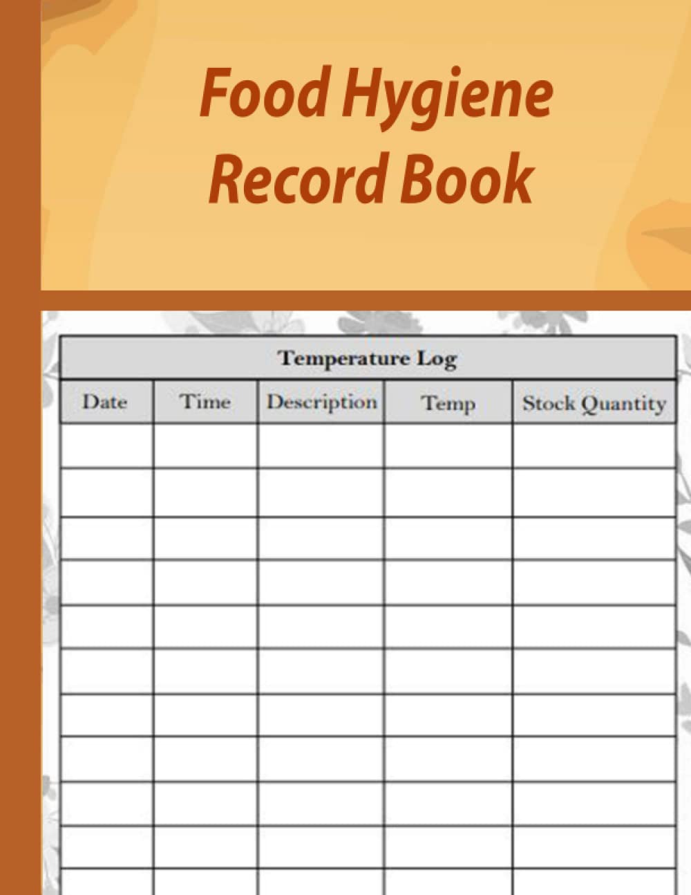 Buy Food Hygiene Record Book: Food Temperature And Waste Log Book With ...
