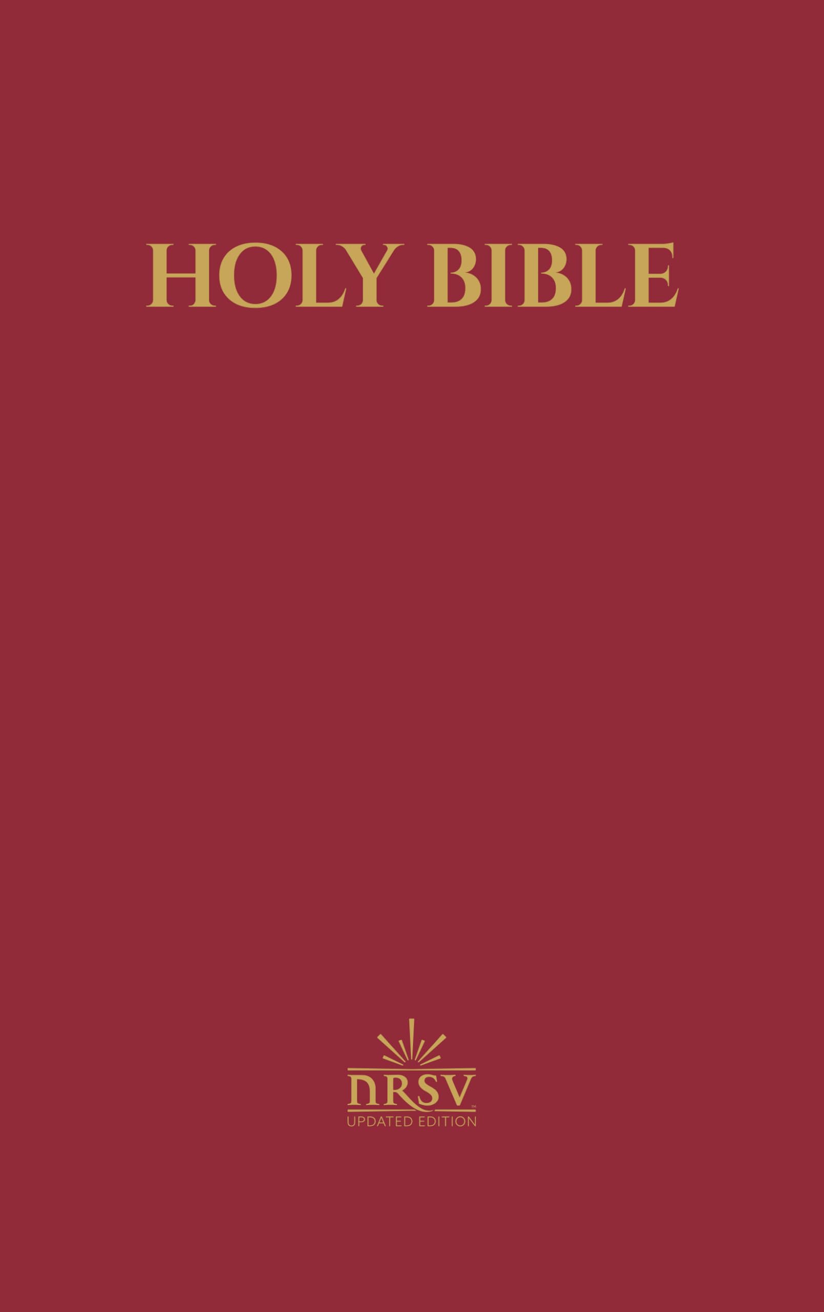 NRSV Updated Edition Pew Bible with Apocrypha (Hardcover, Burgundy ...