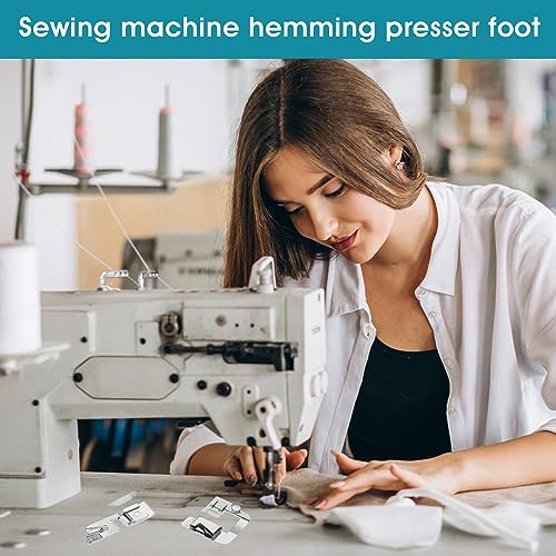 cobee 6PCS Narrow Wide Rolled Hem Presser Foot Kit, Multifunctional ...