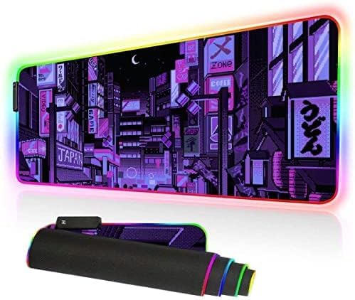 Amazon.com: 31.5x11.8 in Anime Gifts, Purple Japanese Anime Night City ...