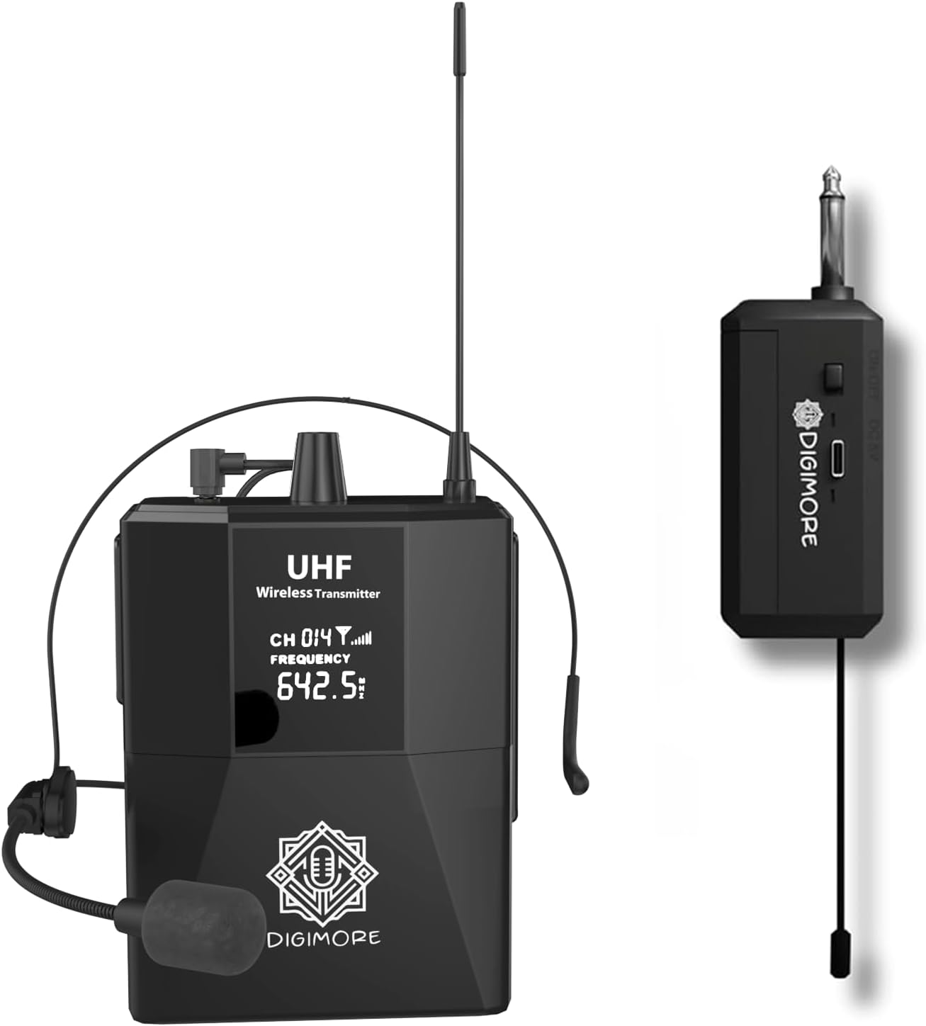 Careflection K-35 3.5mm Aux Dual Receivers (2 - Mics, 1 Input) Wireless ...