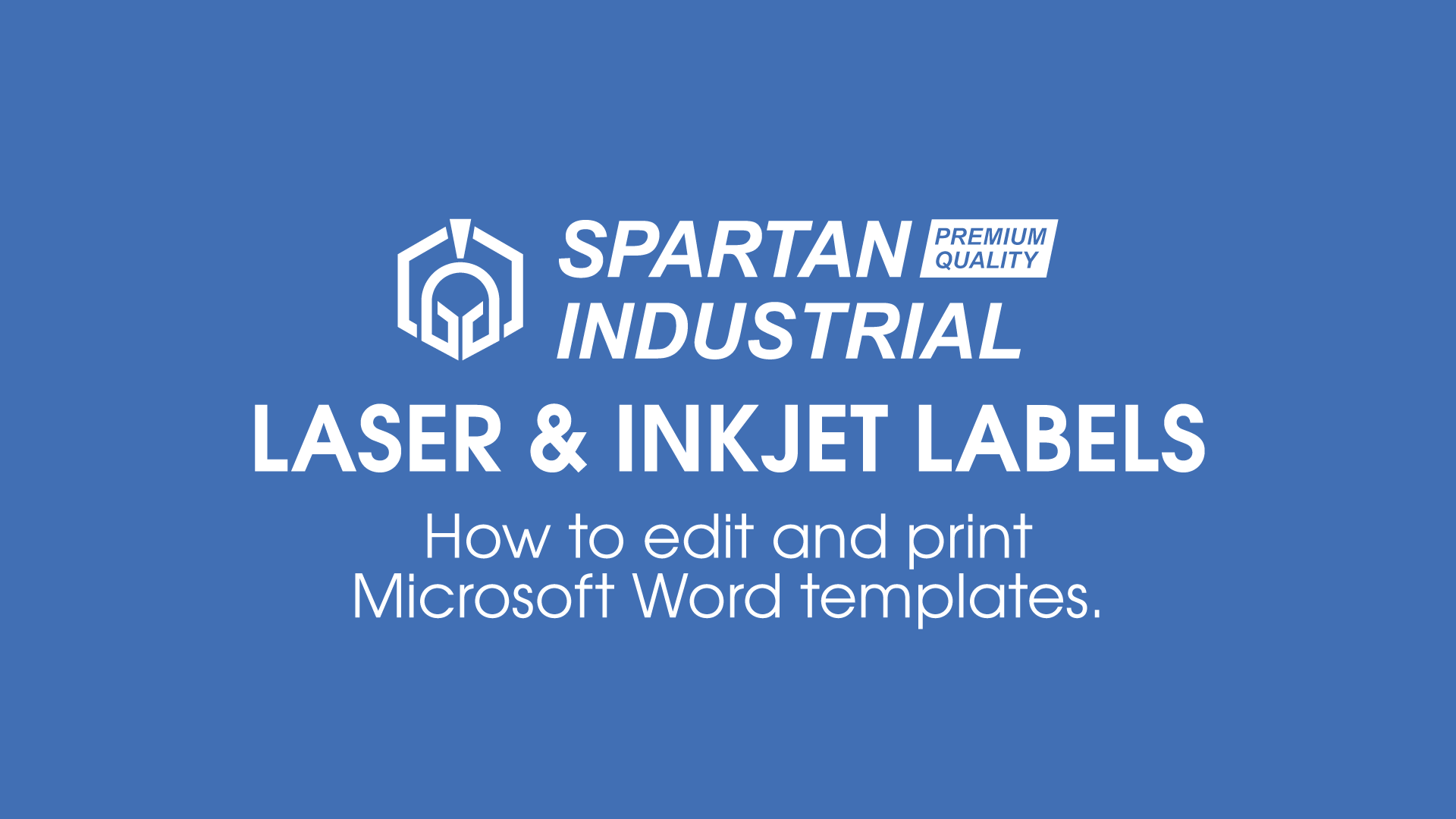 Watch Spartan Industrial Laser Labels, Word Template Instructions on ...
