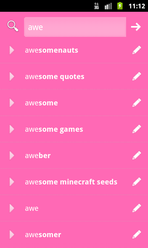 Pink Search for Google - App on Amazon Appstore