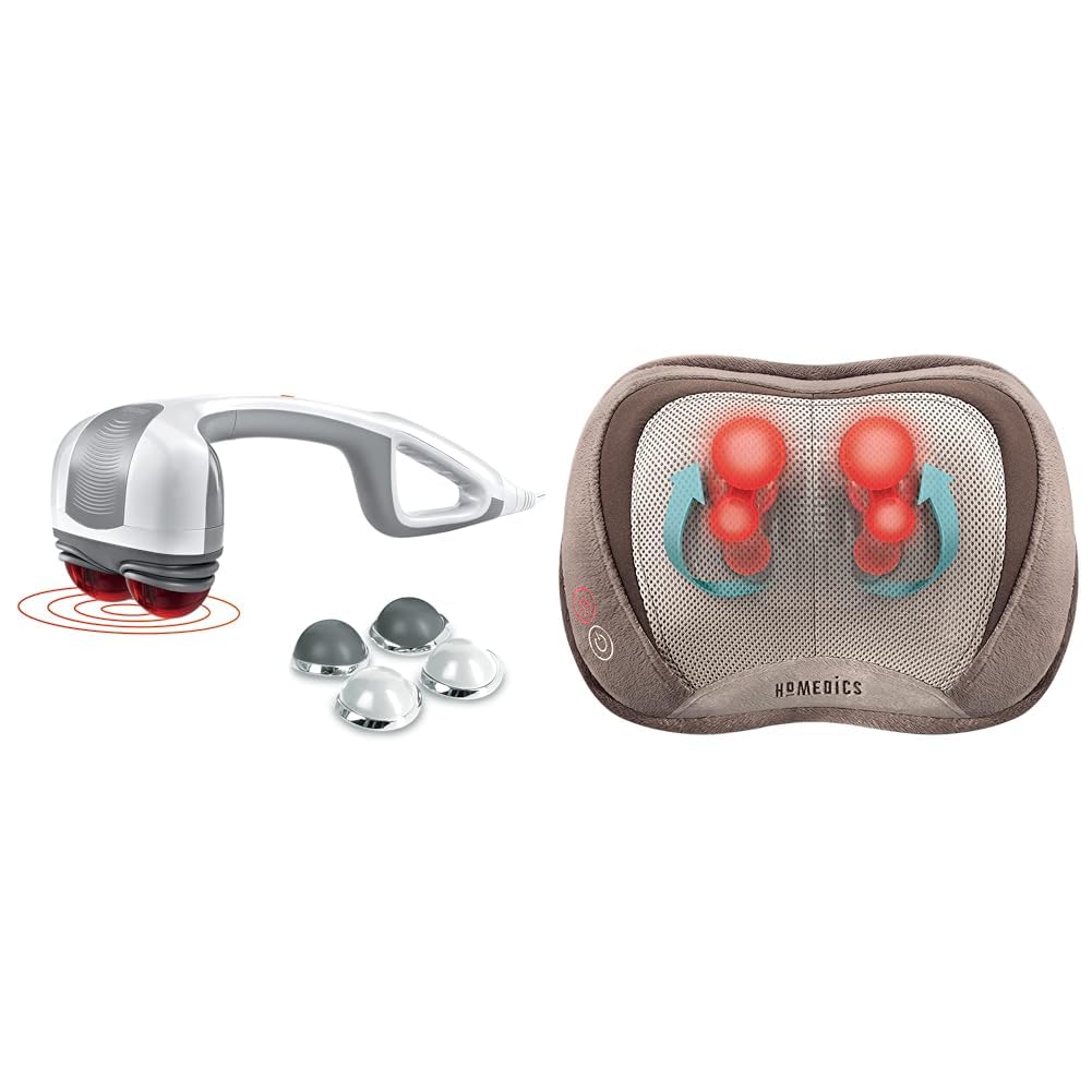 Amazon.com: Homedics Back Massager - Heated Automatic Percussion Back ...