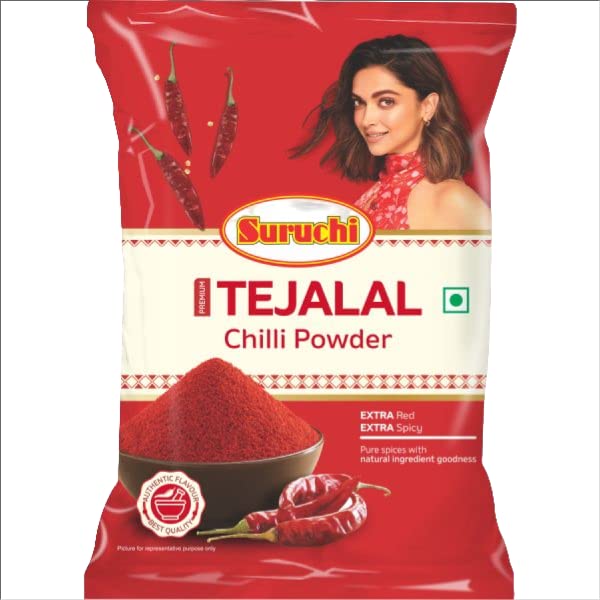 Suruchi Premium Teja Lal Chilly Powder 500 gm : Amazon.in: Grocery ...