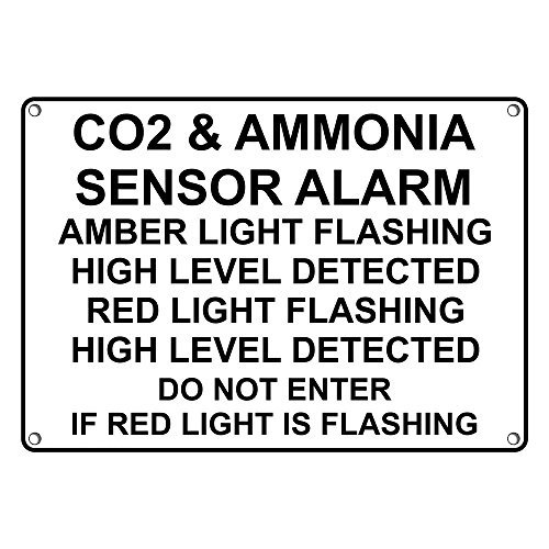 Weatherproof Plastic Co2 & Ammonia Sensor Alarm Amber Light Flashing ...