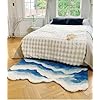 Amazon.com: JGSF Wave Shape Bedroom Rugs Kids Room Rugs Living Room ...