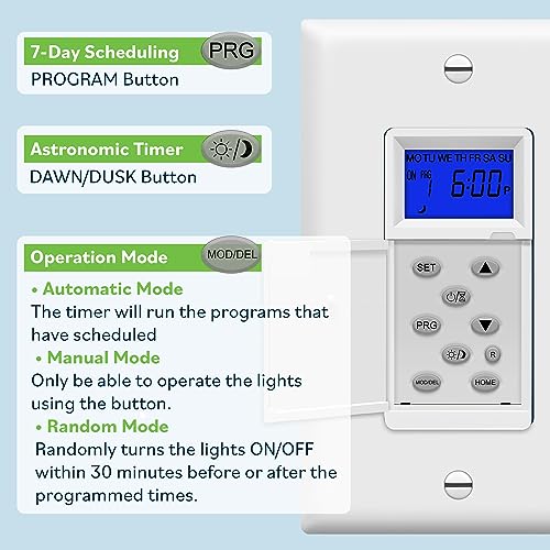 Snapklik.com : Digital Astronomic Timer Switch, 7-Day In Wall ...