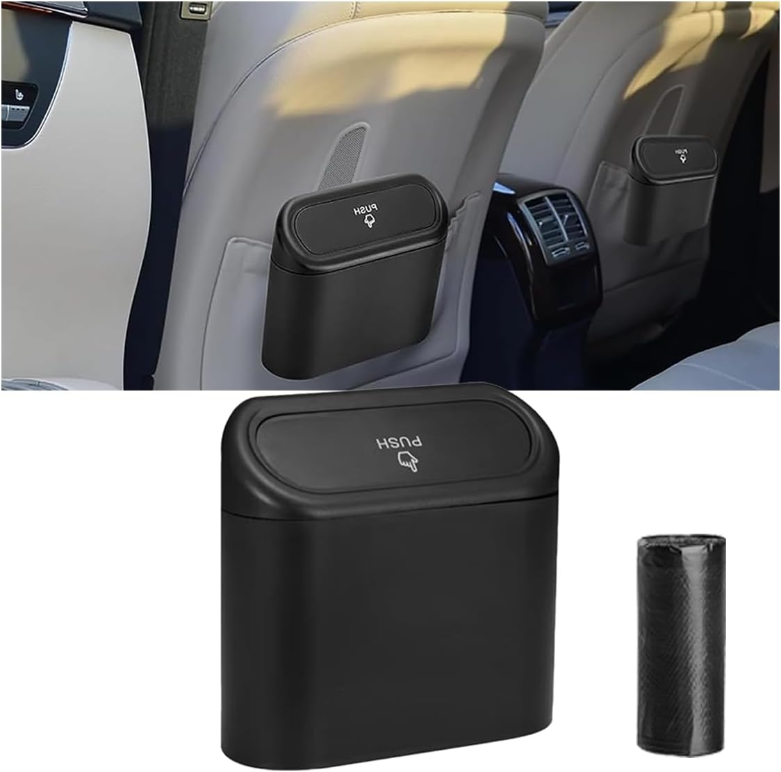 Amazon.com: Mini Car Trash Can With Lid, Small Automotive Dustbin ...