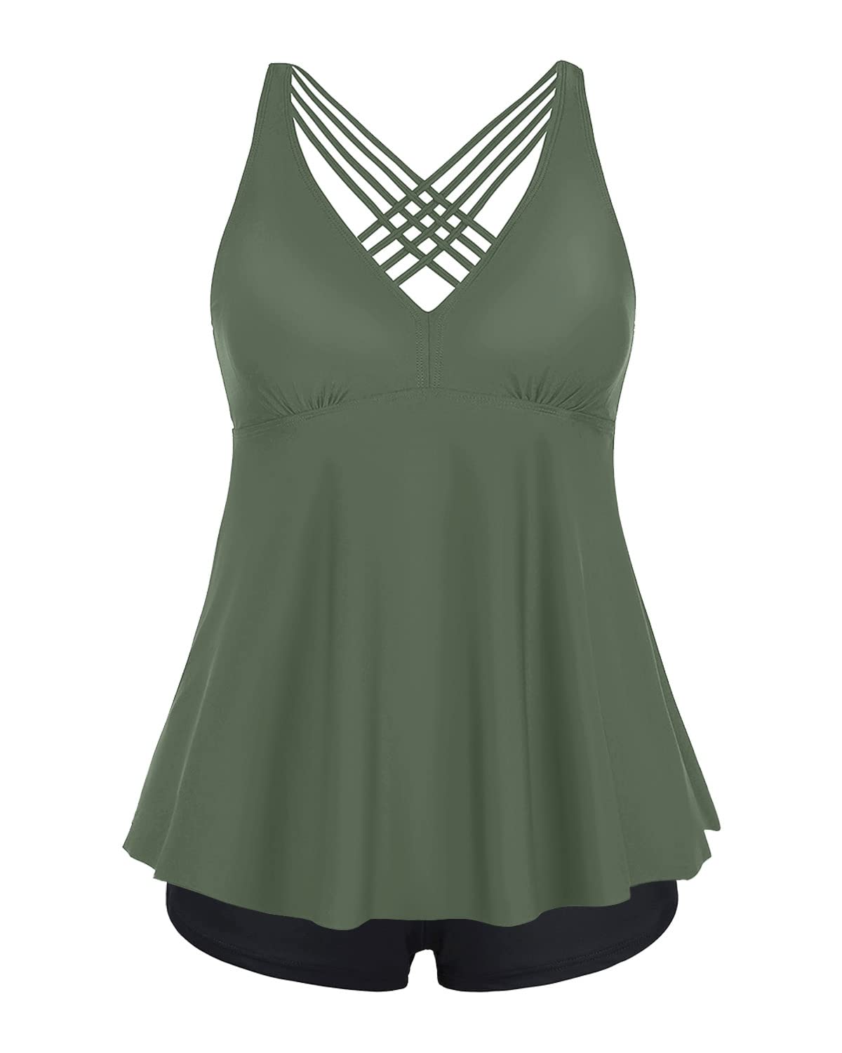 Aqua Eve Two Piece Swimsuits Plus Size Bathing Suits for Women Flowy ...