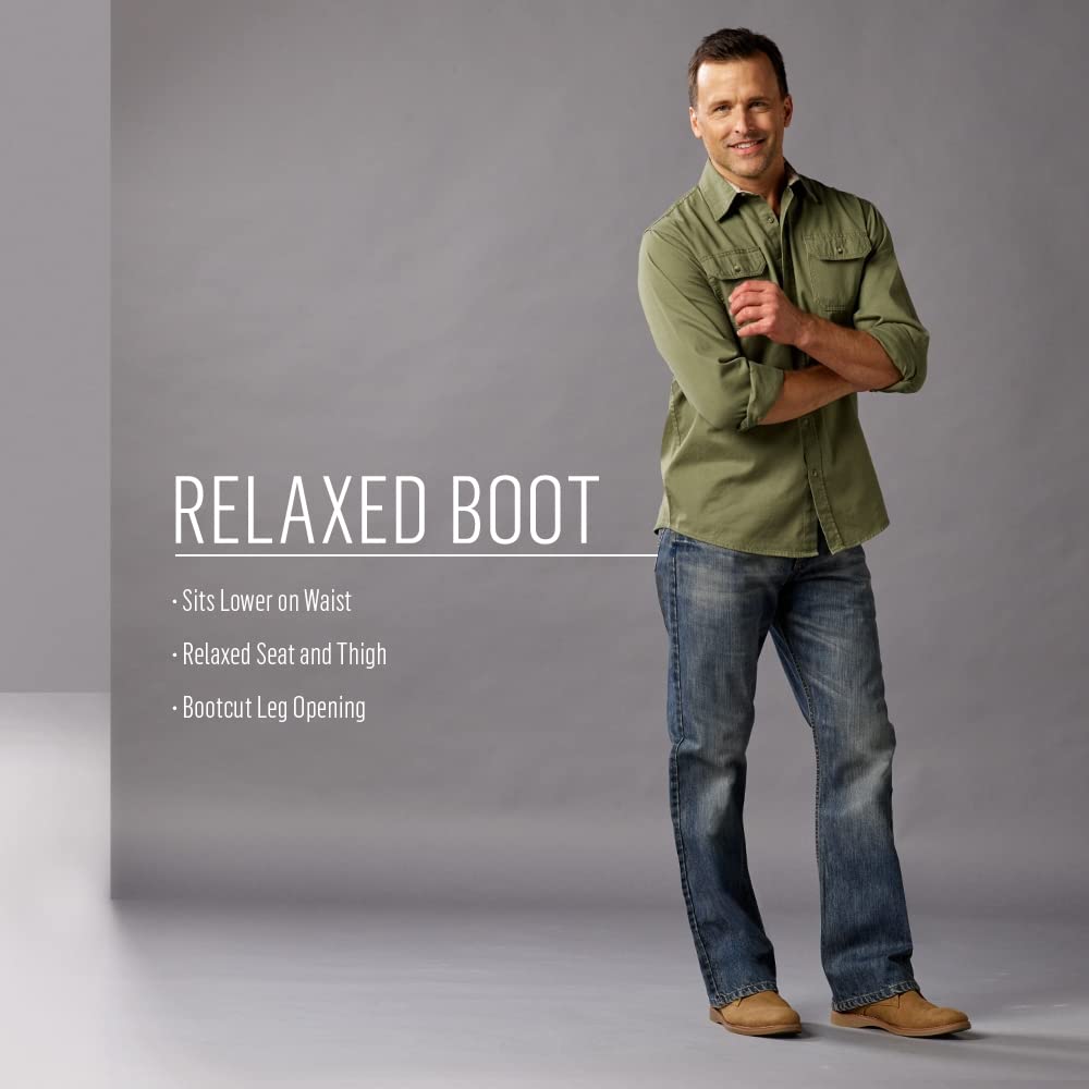 Snapklik.com : Wrangler Authentics Mens Relaxed Fit Boot Cut Jean