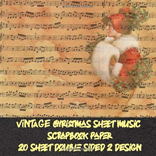 Buy vintage christmas sheet music scrapbook paper 20 sheet double sided ...
