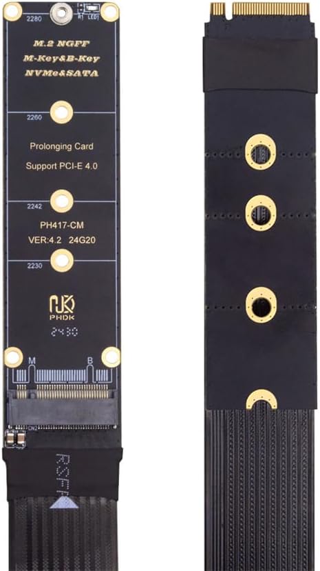 xiwai NGFF M-Key NVME SSD Extender Card with PCI-E 4.0 Flexible PCI ...