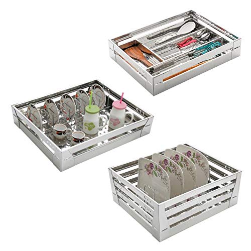 SmartSlide Stainless Steel Cup - Cutlery - Thali Kitchen basket/Modular ...