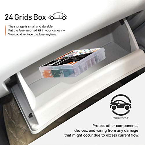 Snapklik.com : Rustark 250pcs US Grade Automotive Fuses Assortment Kit ...