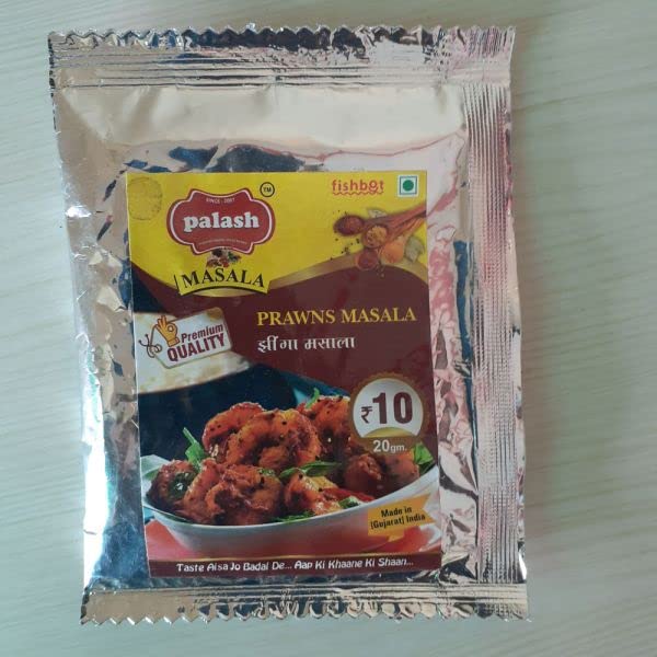 Fishbot Palash Prawn's Masala - 20 Gram - Pack of 10 : Amazon.in: Grocery & Gourmet Foods
