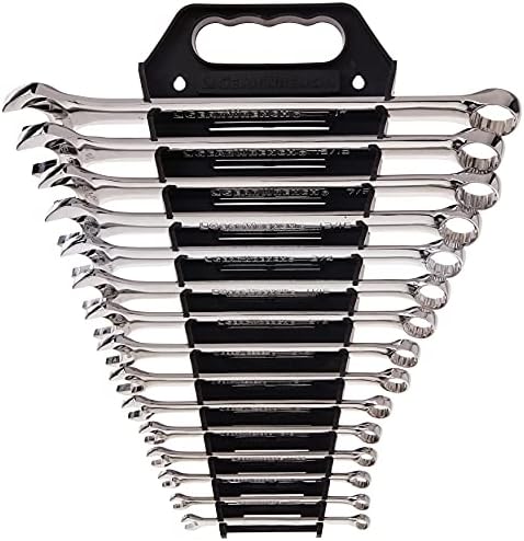 GearWrench 81901 Long Pattern Combination Wrench Set 12 Pt., SAE, 15 Pc ...