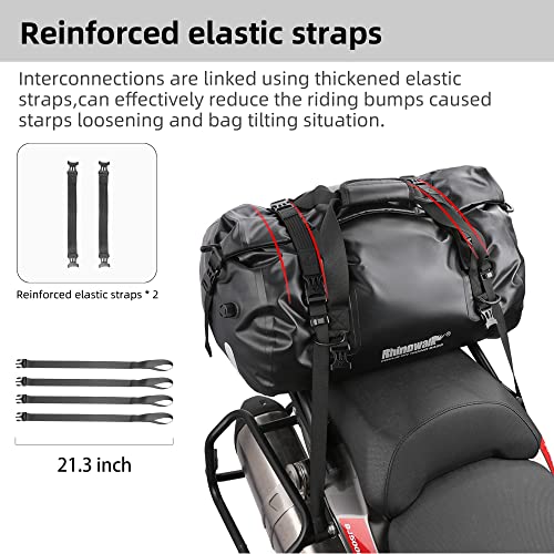 Snapklik.com : Motorcycle Tail Bag 45L Waterproof Motorcycle Rear Seat ...