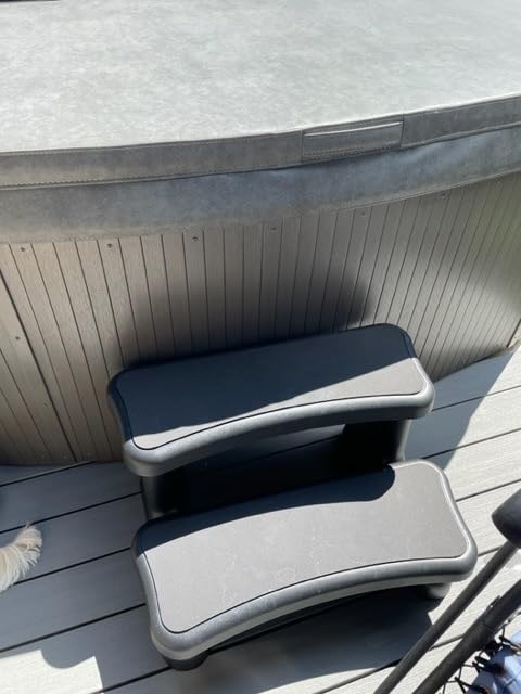 ABC Spa Plastic Black Spa Steps with 10" x 28" Soft Foam Tread – 16 ...