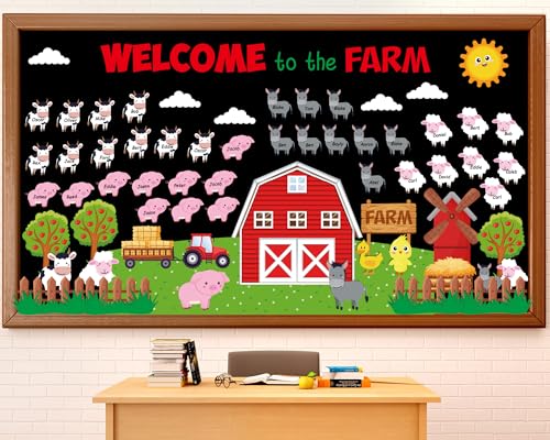 Snapklik.com : Welcome To The Farm Bulletin Board Set Farm Animals ...
