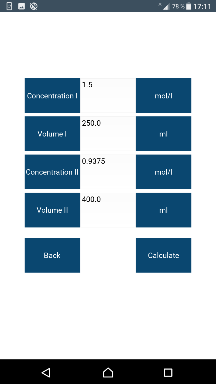 Concentration Chemistry Calculations - App on Amazon Appstore