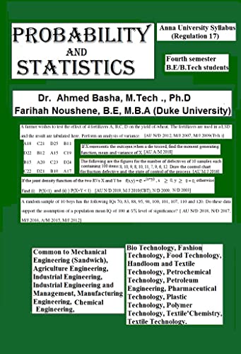 PROBABILITY AND STATISTICS: As per ANNA University Syllabus eBook ...