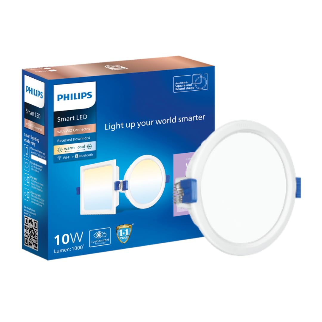 Buy PHILIPS 10W Round Wi-Fi Smart LED Ceiling Light for Home with Music ...