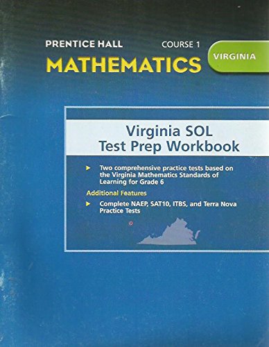 Virginia SOL Test Prep Workbook for Prentice Hall Mathematics Course 1 ...