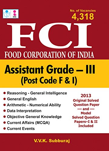 Food Corporation of India Recruitment Exam Guide Book : V.V.K. Subburaj ...