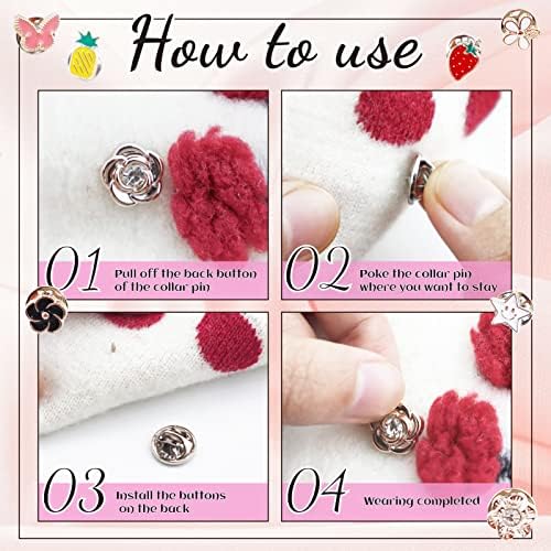 Amazon.com: Women Shirt Brooch Buttons, LEEFONE 30 PCS Mini Cover up ...