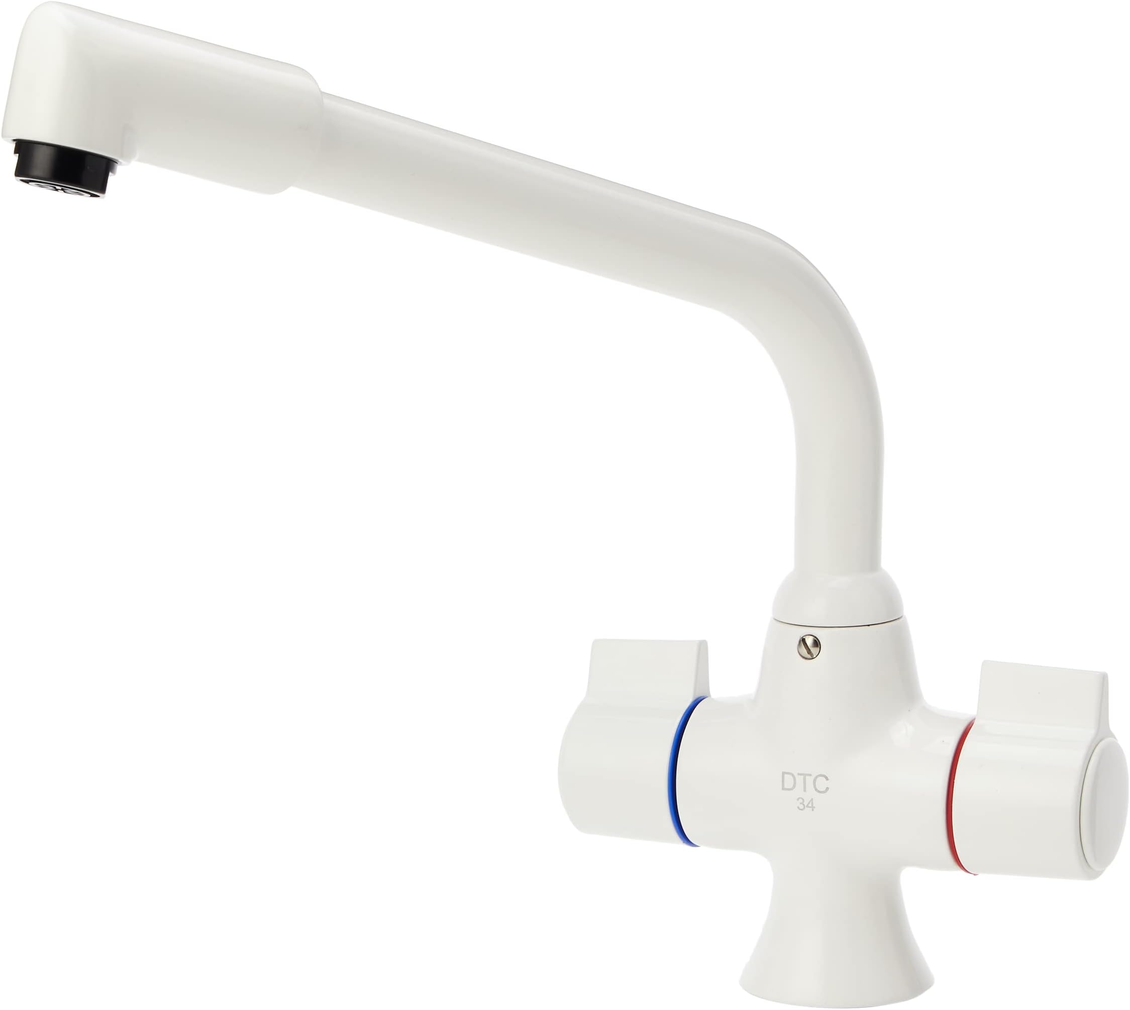 Deva SMS172/005 Sauris Mono Kitchen Sink Mixer Tap with White Finish ...