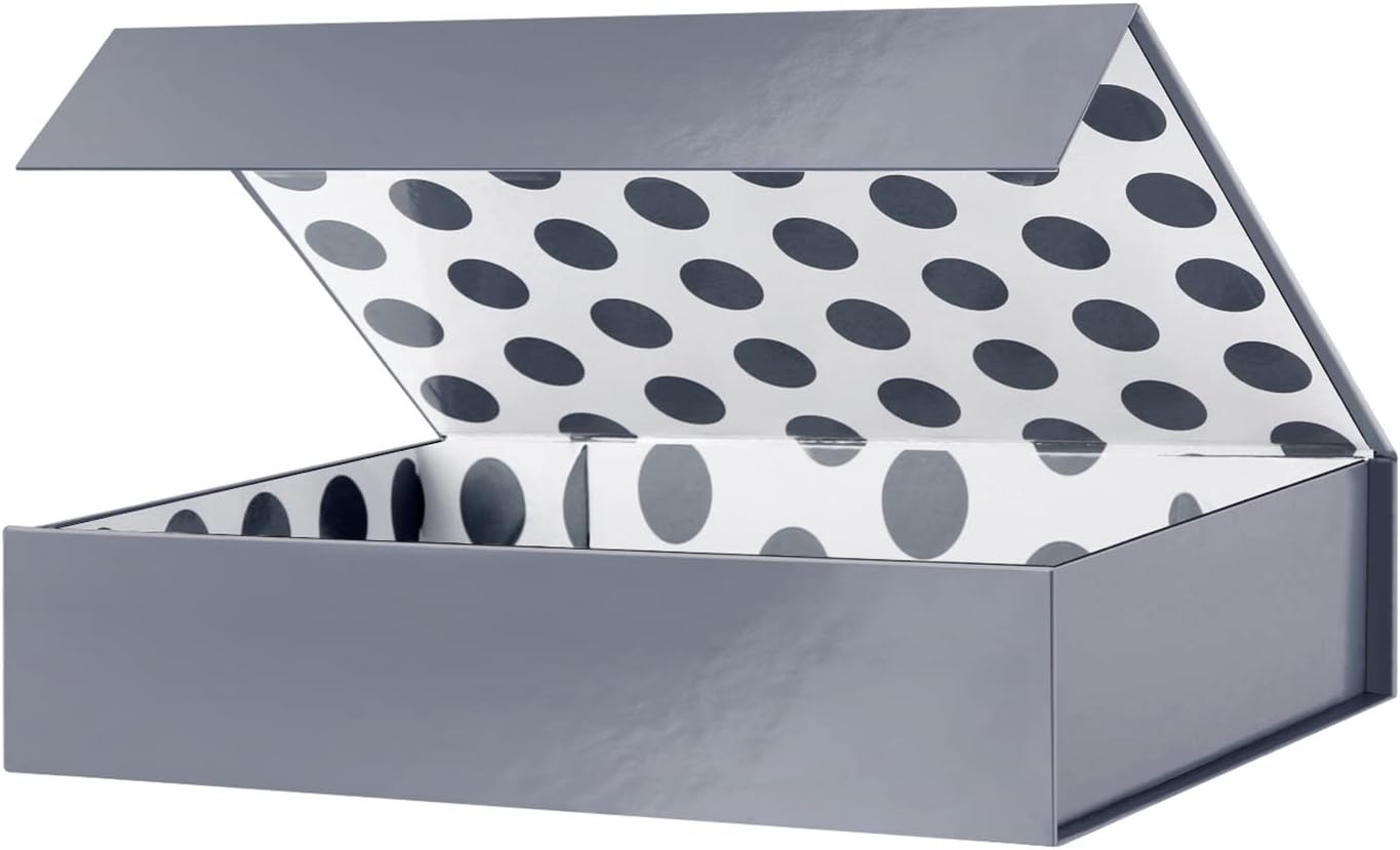 Amazon.com: GREEN BEAN Gift Box 11x7.8x2.3 Inches, Grey Gift Box with ...