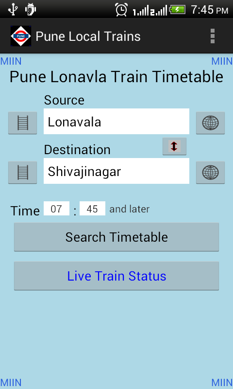 Pune Local Train Timetable - App on Amazon Appstore