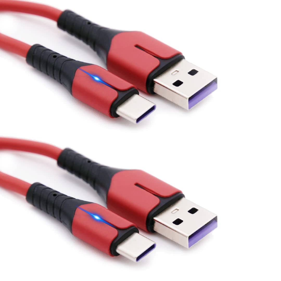 USB C Cable, 2-Pack USB A to USB C Cable 3ft Soft Silicone USB C Cord ...