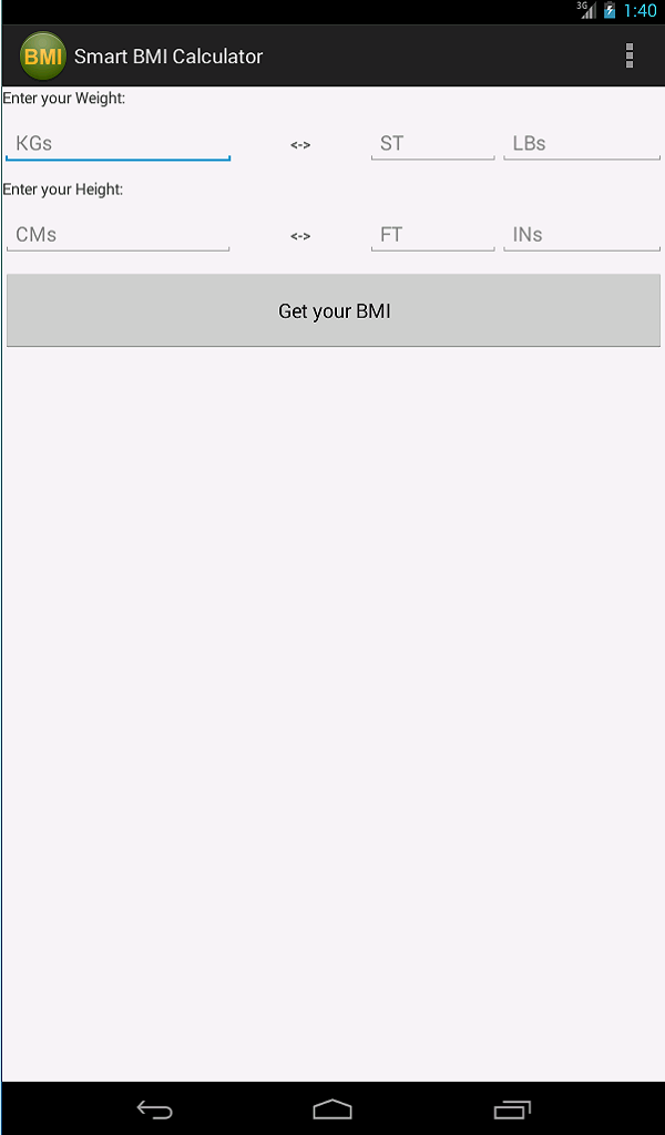 Smart BMI Calculator - Application sur Amazon Appstore