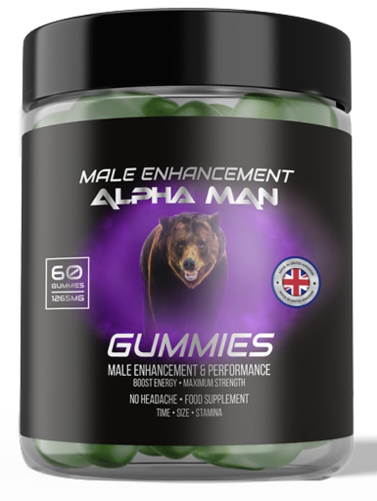Alpha Man Male Gummies, with Maca, Vitamin B6, B12, Ashwagandha, L ...