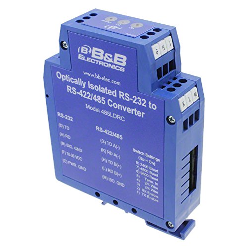 B&B ELECTRONICS 485LDRC OPTICALLY ISOLATED RS-232 TO RS-422/485 ...