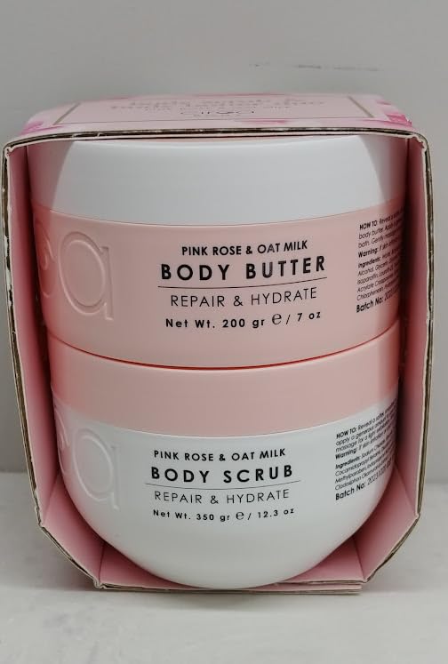 Amazon.com : Ciroa, Body Scrub & Body Butter Duo, Pink Rose & Oat Milk ...