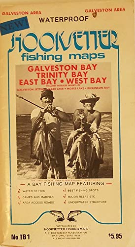 Galveston Area Waterproof Hooksetter fishing maps No. TB1: Hooksetter ...