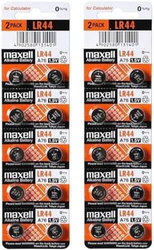 Amazon.com: Maxell LR44 (A76) Batteries, 10 Count (775011) : Health & Household