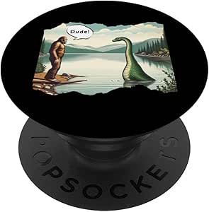 Amazon.com: Funny Bigfoot Loch Ness Monster Sasquatch Introvert PopSockets Standard PopGrip ...