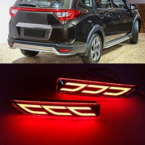 AUTO SNAP Back Bumper Reflector LED Brake DRL Light Compatible For ...