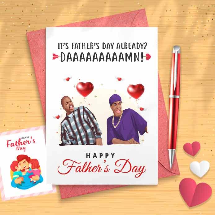 Amazon.com: Funny Friday Father's Day Card - 90s Pop Culture, Hip Hop ...