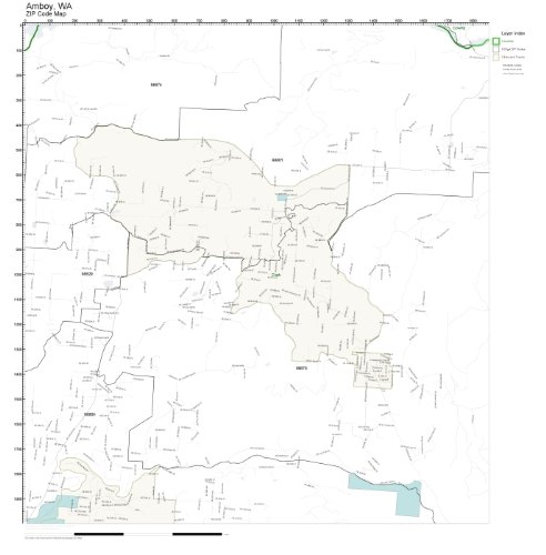 ZIP Code Wall Map of Amboy, WA ZIP Code Map Laminated: Amazon.com ...