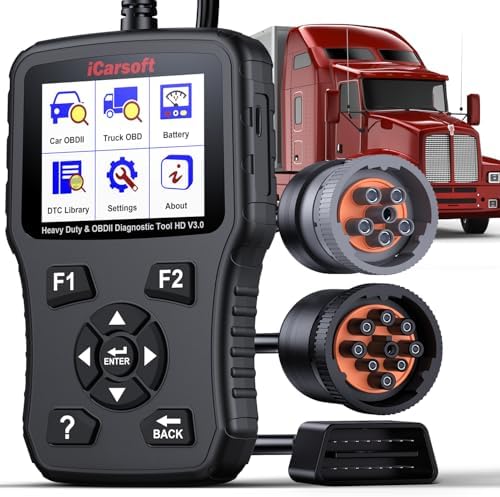 Heavy Duty Truck Scanner, iCarsoft HD V3.0 All System Diesel Diagnostic ...