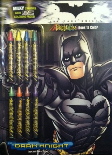 The Dark Knight Batman Milky Crayons with Black Coloring Pages (Bright ...