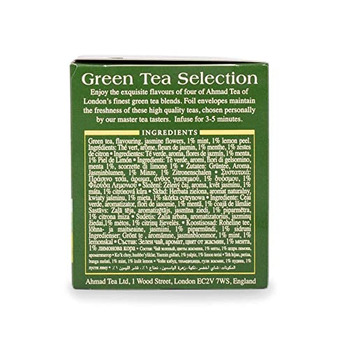 Ahmad Tea Green Tea | Green Tea Selection Pack | 20 Teabag Sachets | 1 ...