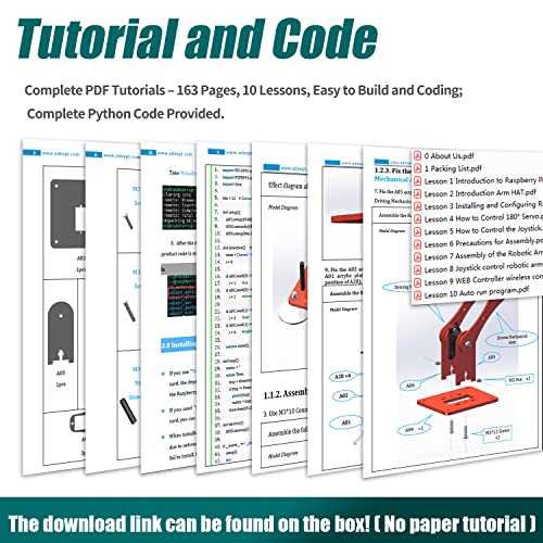 Adeept 5 Dof Robotic Arm Kit For Raspberry Pi 4 B 3 B B A Programmable Diy Coding Stem