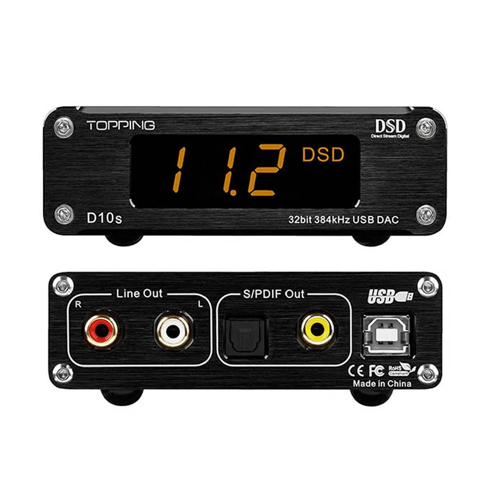 TOPPING D10s DAC Mini USB DAC XMOS XU208 ES9038Q2M DSD256 PCM 384kHz Hi ...